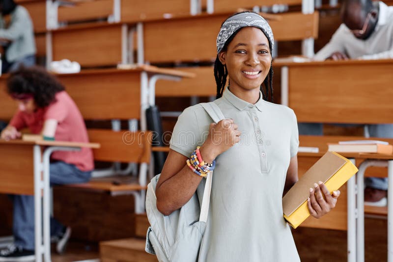 African Student Visiting Lecture at University Stock Photo - Image of ...