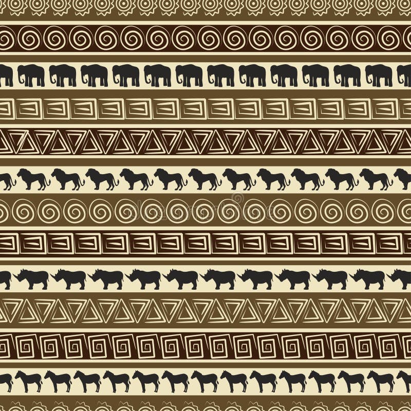 Tribal Art. Seamless Pattern with Abstract Figures Stock Vector ...