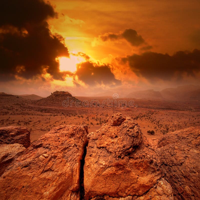 African sunset stock photo. Image of morocco, scorched - 4076208