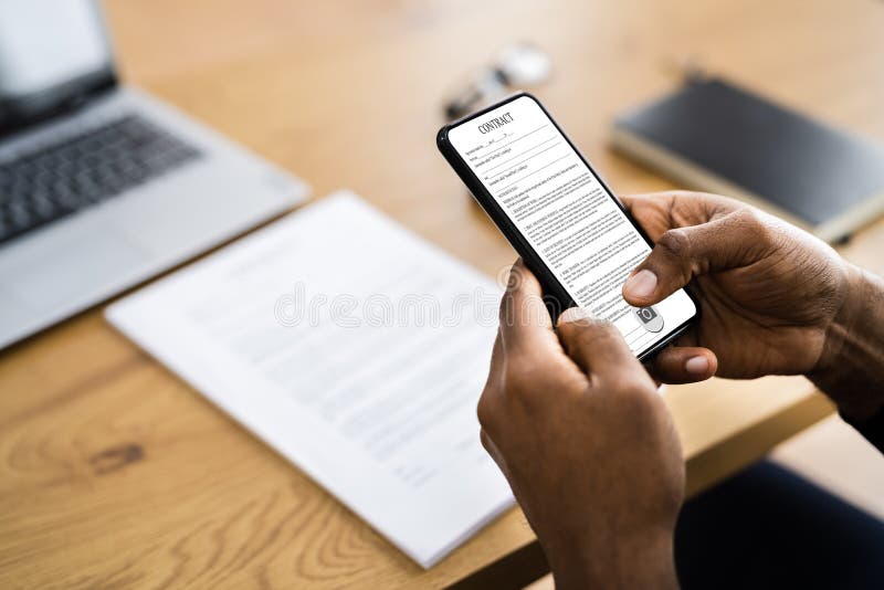 African Taking Picture of Paper Document Stock Photo - Image of ...