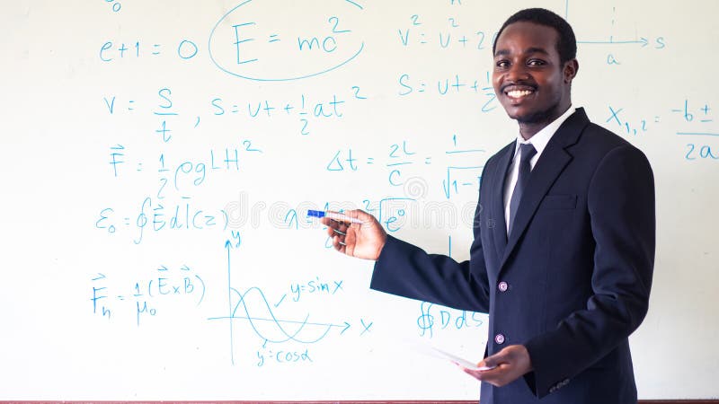 African Teacher Teaching Science in the Classroom Stock Photo - Image ...