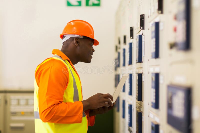 African technical worker stock image. Image of friendly - 29097099