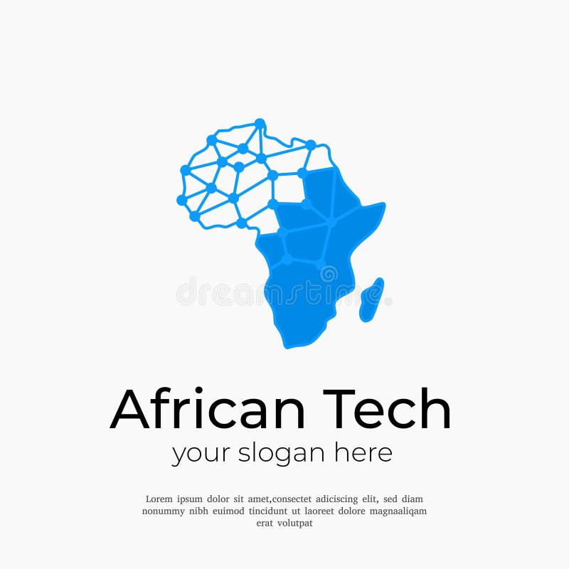 African Technology Logo Design Template Stock Vector - Illustration of ...
