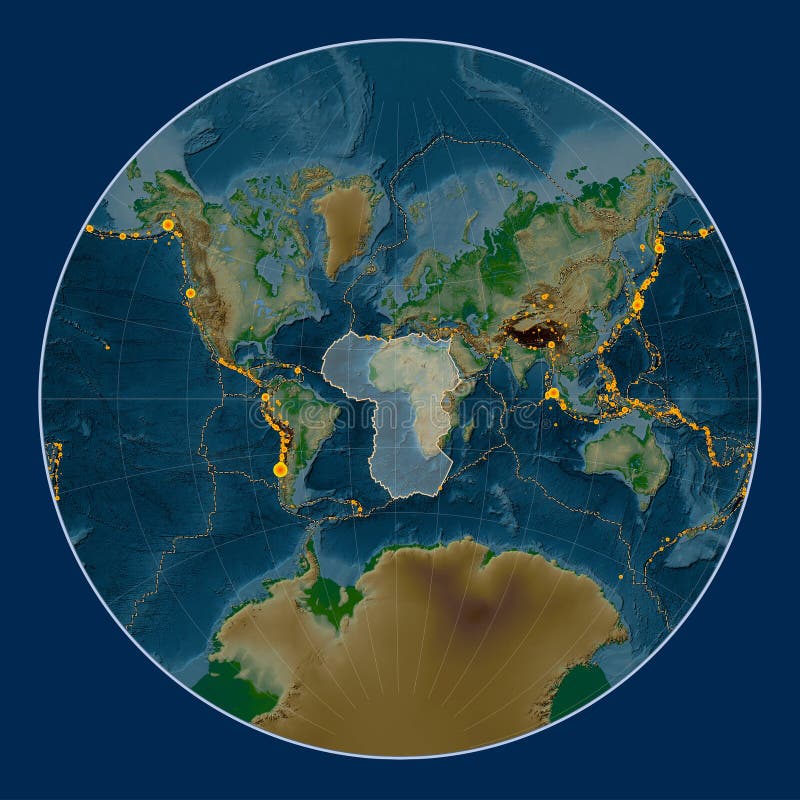 African Tectonic Plate. Physical. Lagrange. Earthquakes and Boun Stock ...