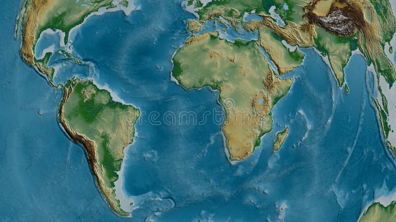 African Tectonic Plate - Raster. Physical Stock Illustration ...