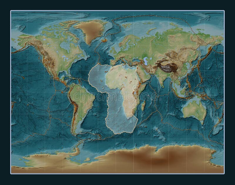 African Tectonic Plate. Wiki. Gall Stereographic. Volcanoes and Stock ...