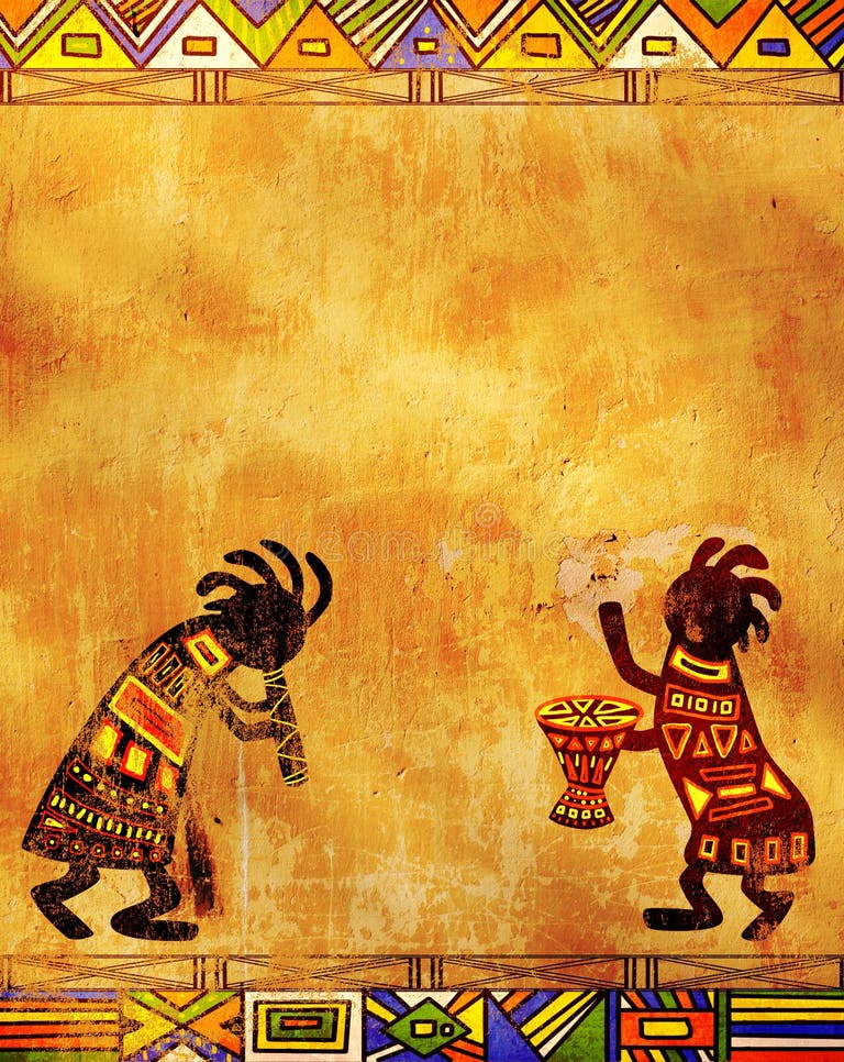 African Traditional Patterns Dancing Musicians Stock Illustrations – 24 ...