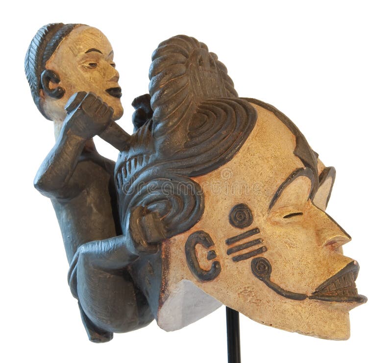 African Traditional Sculpture of Maternity Symbol Stock Image - Image ...