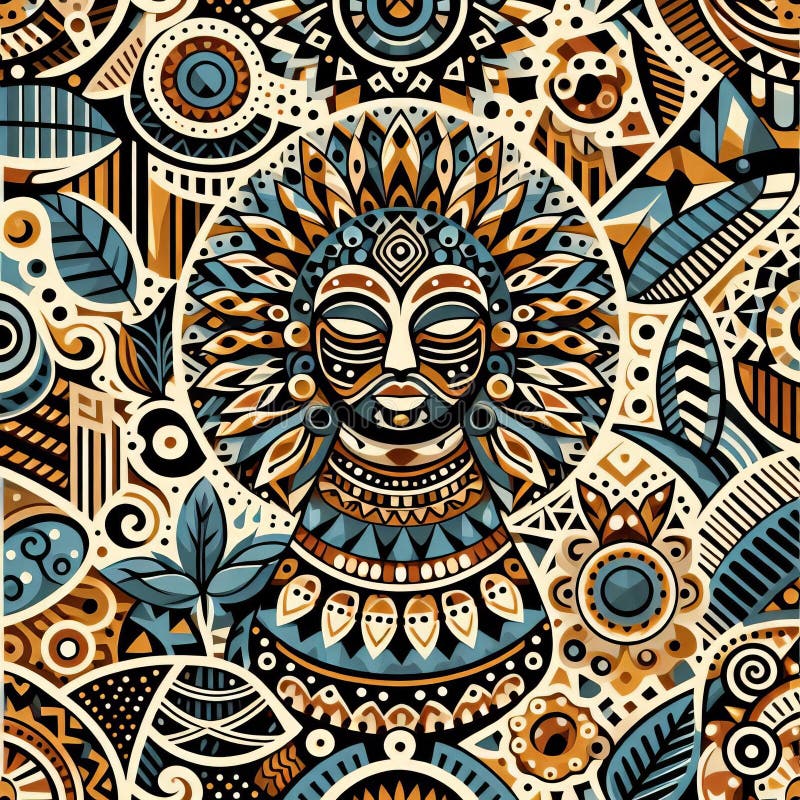 African Tribal Patterns Bold Colorful Patterns Inspired by Afric Stock ...