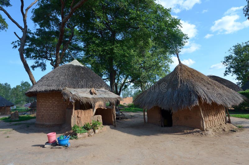 African Village House In Zambia Stock Image - Image of cute, face: 21321701