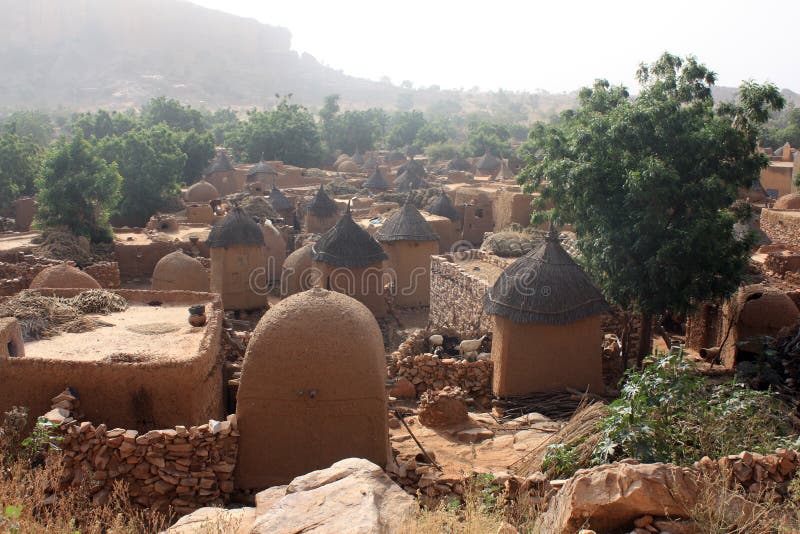 Granary in a Dogon Village, Mali (Africa). Stock Photo - Image of ...