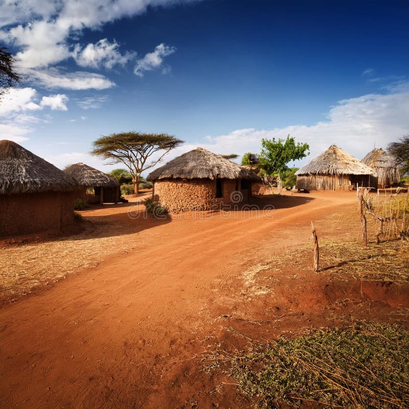 African Village, AI Generated Stock Illustration - Illustration of ...