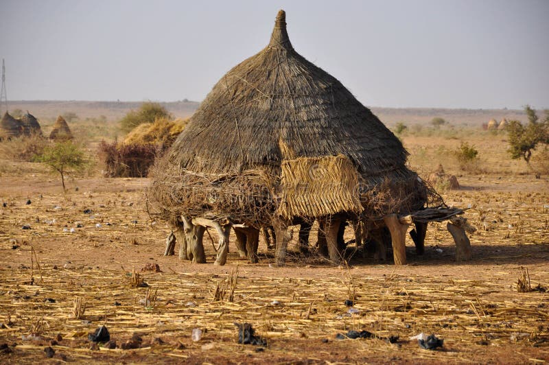 African Village House in Niger Stock Photo - Image of poverty ...