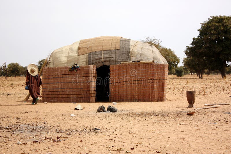 African village huts stock photo. Image of landscape - 94461478