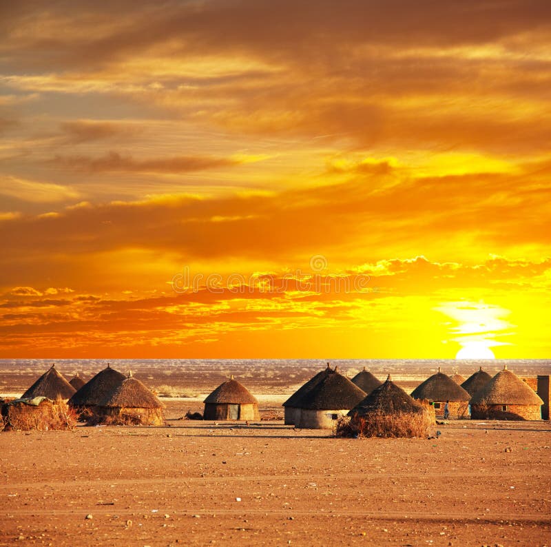 African village stock image. Image of view, huts, environment - 13171577