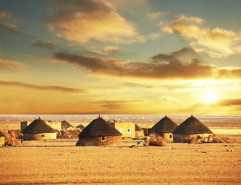 African village stock image. Image of view, huts, environment - 13171577