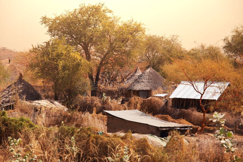 African village stock image. Image of view, huts, environment - 13171577