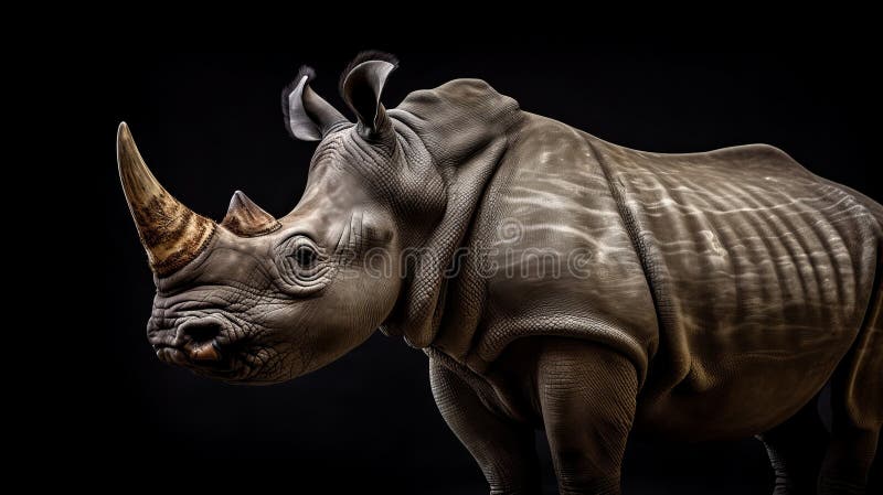 African White Rhino. Generative AI Stock Photo - Image of rhino, horn ...