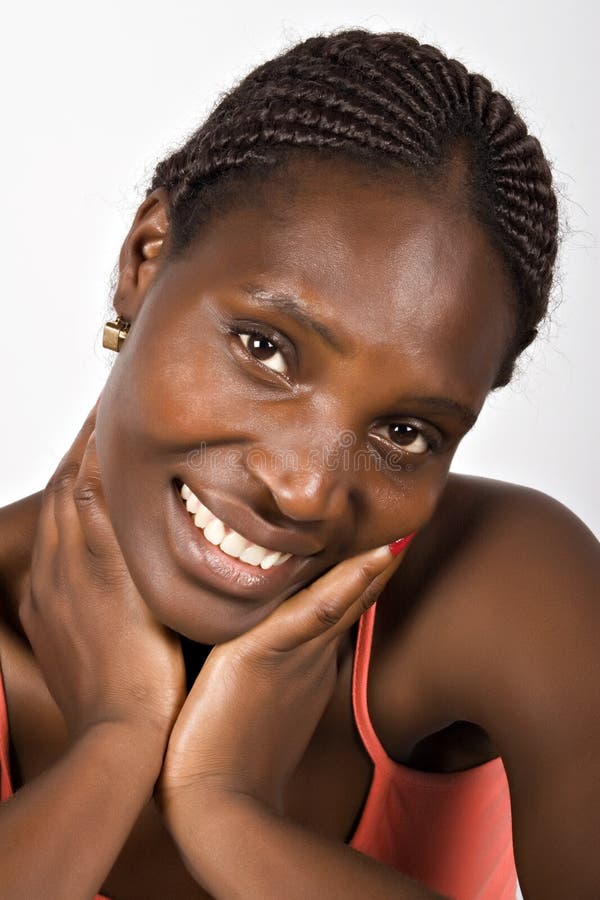 Beautiful black woman stock photo. Image of chin, model - 7443252