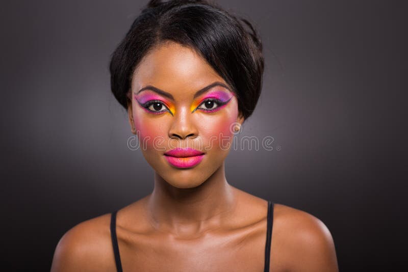 African Woman Creative Makeup Stock Image - Image of ethnicity, elegant ...