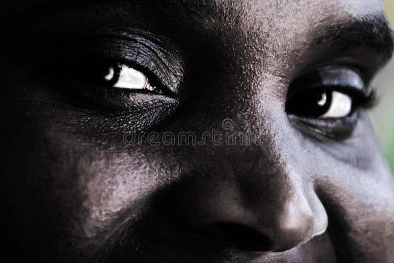 African woman eyes stock image. Image of nose, expression - 3420829