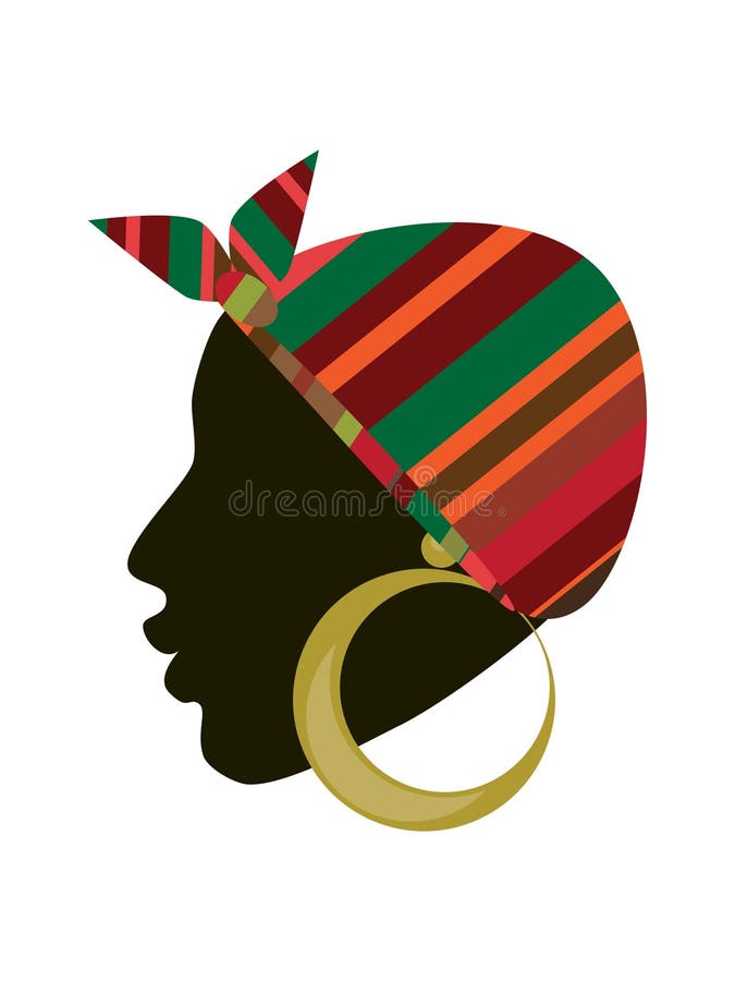 African woman head stock vector. Illustration of profile - 20599695