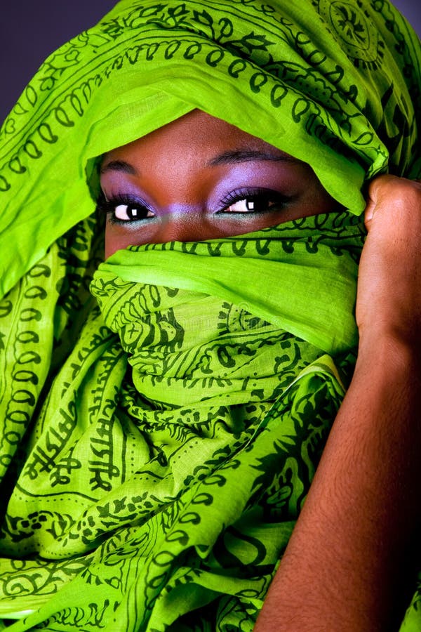 African woman with scarf stock image. Image of brown - 10493437