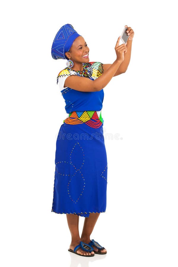 African Woman Self Portrait Stock Photo - Image of cutout, cultural ...