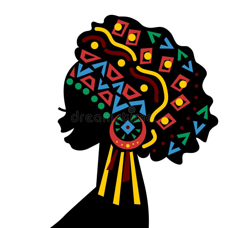 African Woman. Traditional African Art. Ethnical Design Stock Vector ...