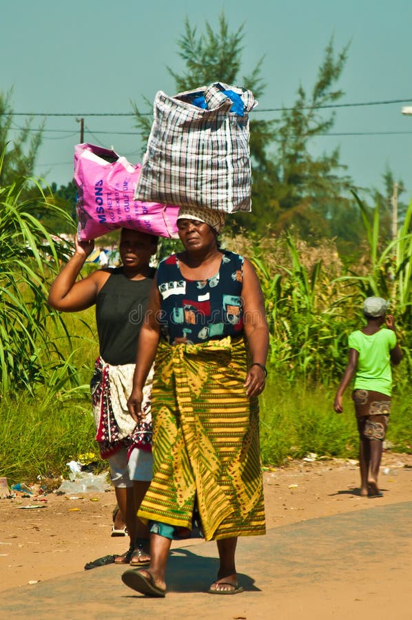 African Women Taking Groceries Home Editorial Photo - Image of africa ...