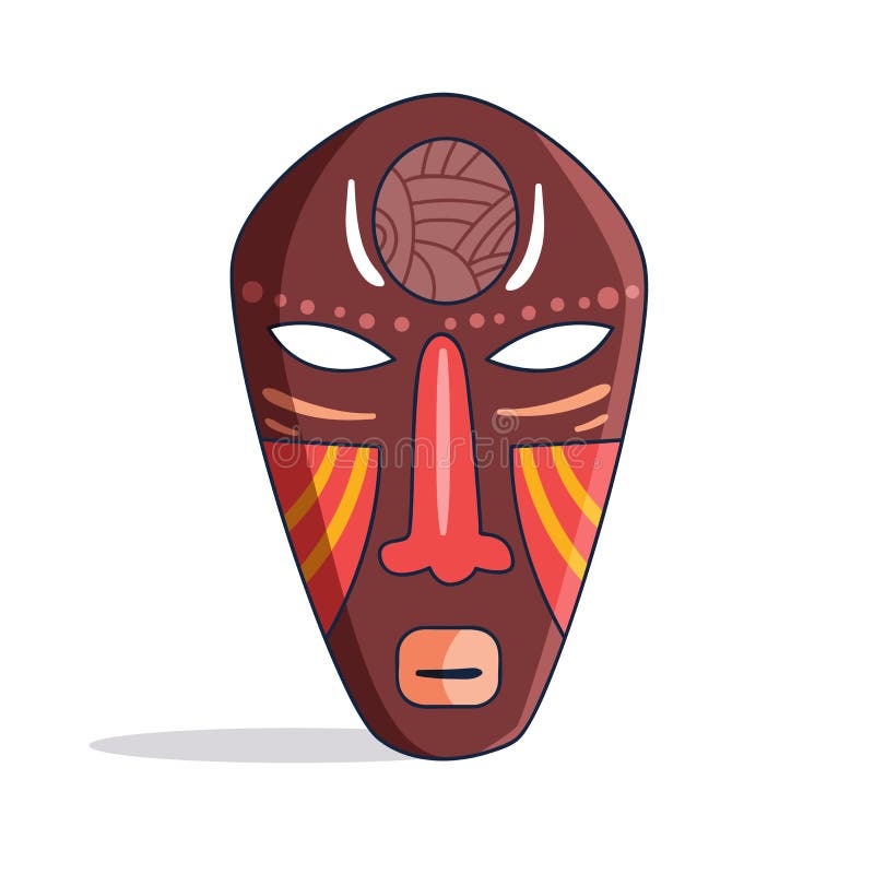 Afrikaanse Maskers Vector Beeldverhaal Vector Illustratie ...