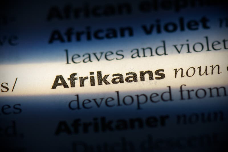 Afrikaans stock image. Image of focus, afrikaans, language - 161577899