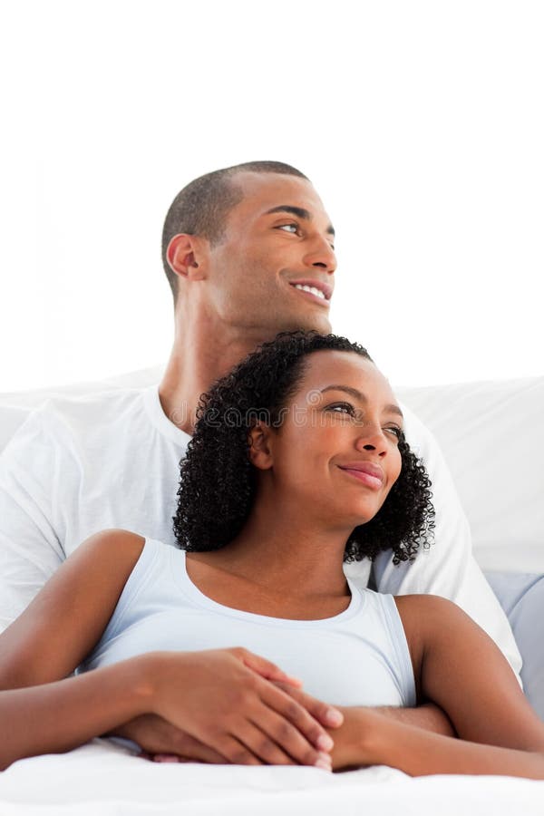 Happy African American Man & Woman Couple Stock Photo - Image of love ...