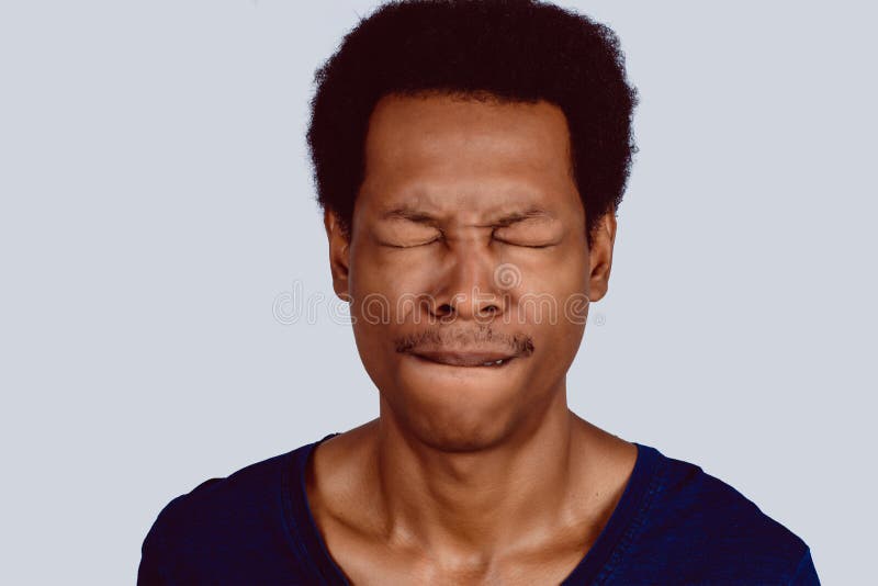 Afro American Man Make a Mistake Stock Image - Image of expressive ...