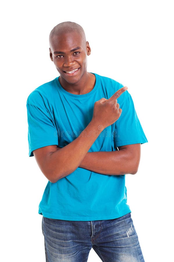 Waist-up Shot of Cheerful Nice and Handsome Young African American Man ...