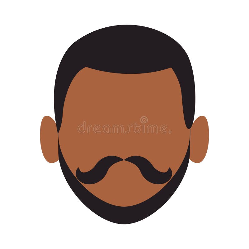 Afro Man Faceless Head Scribble Stock Vector - Illustration of design ...