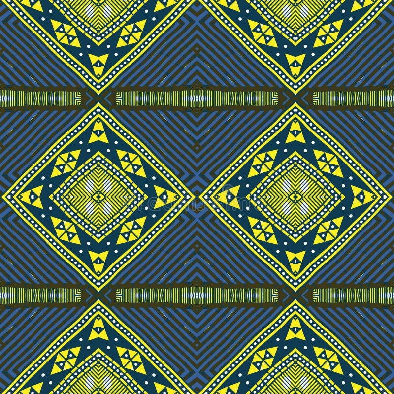 Afro Ankara Ketinge Pattern Stock Illustration - Illustration of afro ...