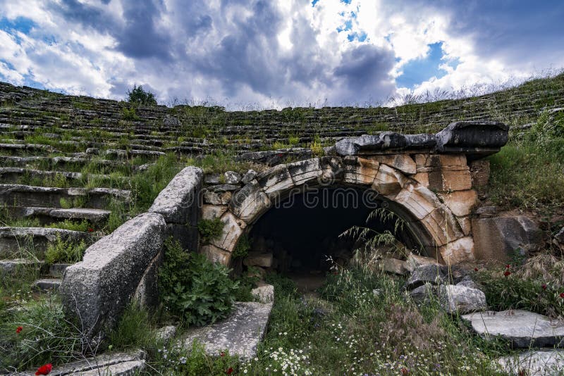 Afrodisias Stadium Gladiator Exit Gate Stock Photo - Image of ...