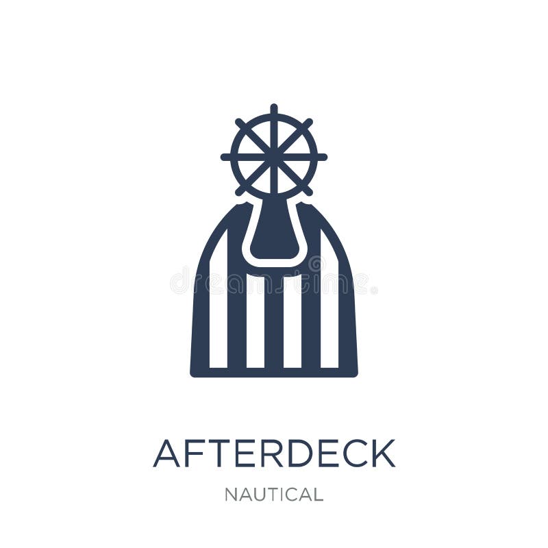 Afterdeck Icon. Trendy Flat Vector Afterdeck Icon on White Background ...