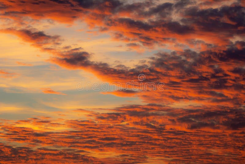 Afterglow Sky Background with Clouds Stock Photo - Image of ...