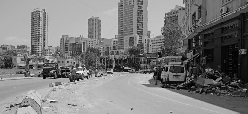 Aftermath of a Blast 2020 editorial image. Image of beirut - 198868855