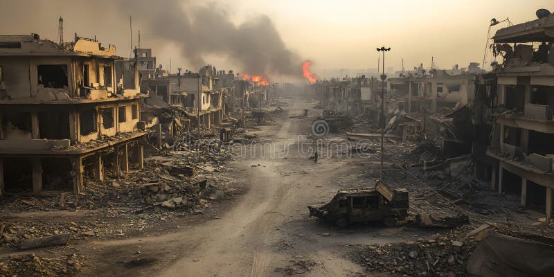 Aftermath of Conflict: Devastation and Destruction in a City Stock ...