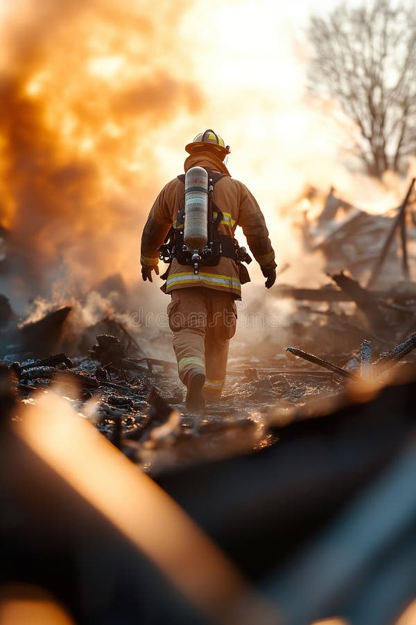 In the Aftermath of a Devastating Fire, a Heroic Firefighter Strides ...