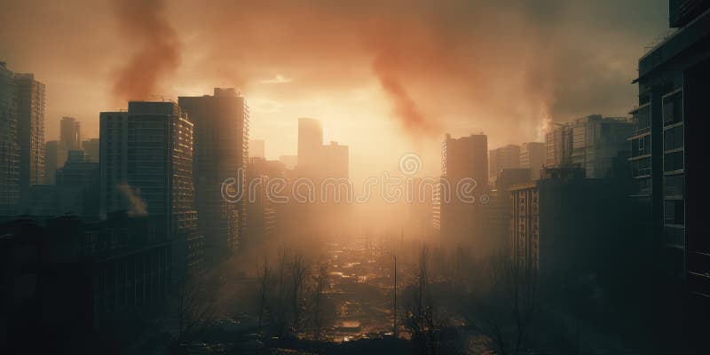 Aftermath of a Devastating War Stock Illustration - Illustration of ...