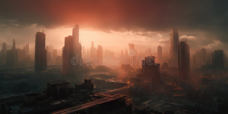 Aftermath of a Devastating War Stock Illustration - Illustration of ...