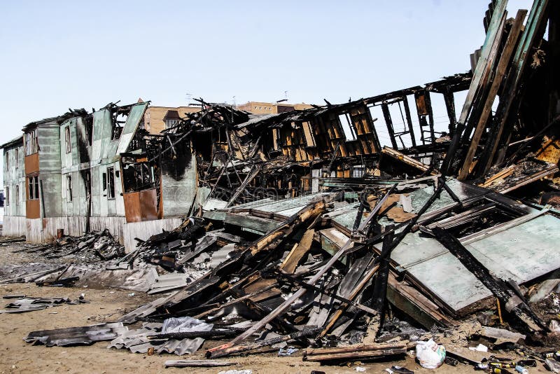 Aftermath of a Fire in the House Stock Image - Image of grime ...