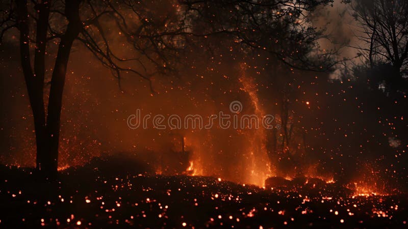 The Aftermath of a Fireworks Display Left the Night Sky Sparkling with ...