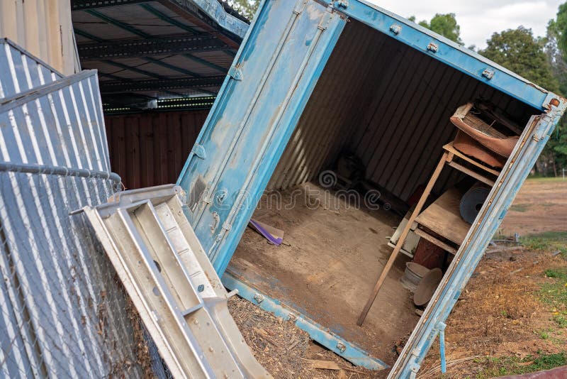 The Aftermath of a Flooded Container Stock Image - Image of catastrophe ...