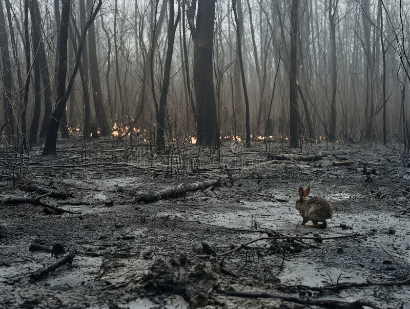 Aftermath of a Forest Fire stock image. Image of wildlife - 310656185