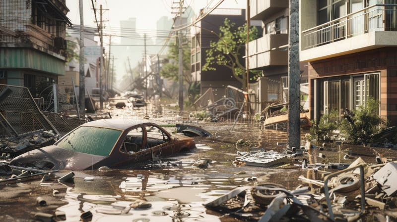 Aftermath of a Massive Flood Stock Photo - Image of pollution ...